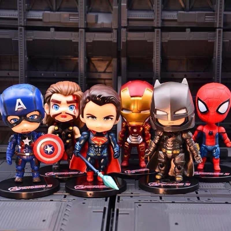 Set of 6 Avenger Marvel Superhero Character Models | Shopee Singapore