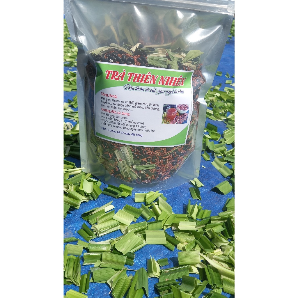 Hand-roasted brown rice and pandan leaf black bean tea 1kg (with stevia ...
