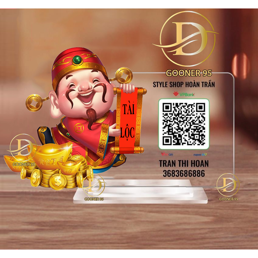 Desktop qr code board printed on demand, bank account board, payment ...