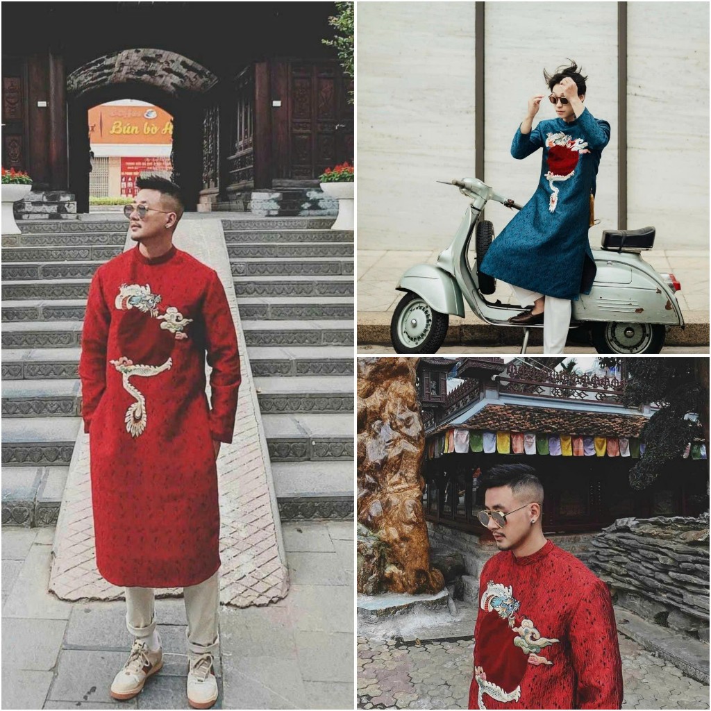 Van Long masculine ao dai, high-end designed ao dai for men by Lucci ...