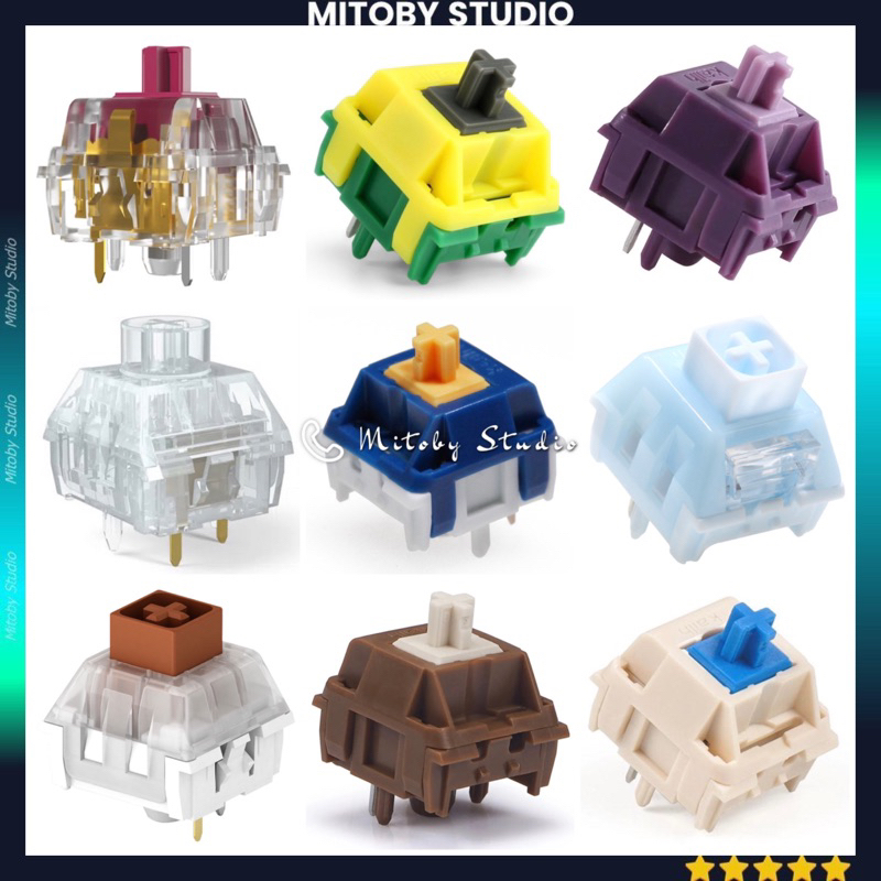 Kailh Box Winter Blueberry Canary tactile switch mechanical keyboard ...