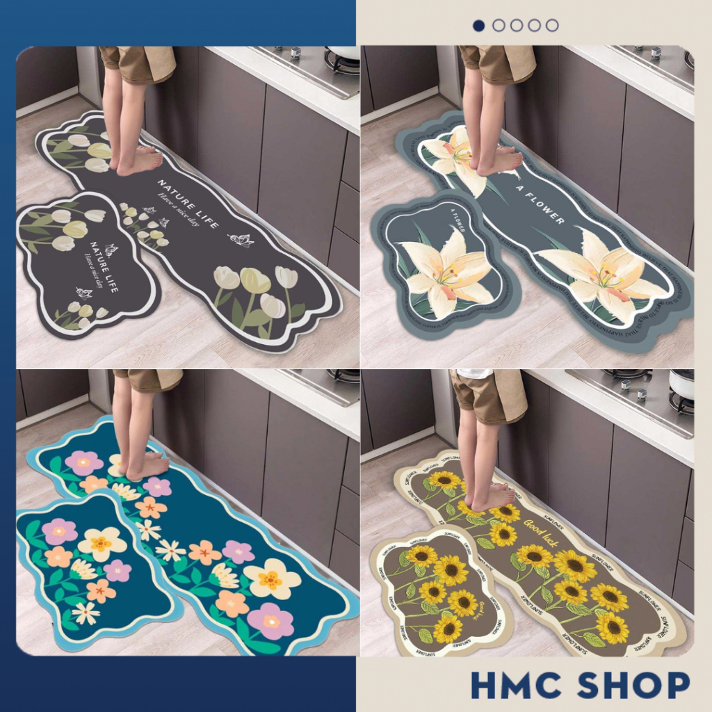Set of 2 kitchen doormats, animal-shaped doormats, living room ...