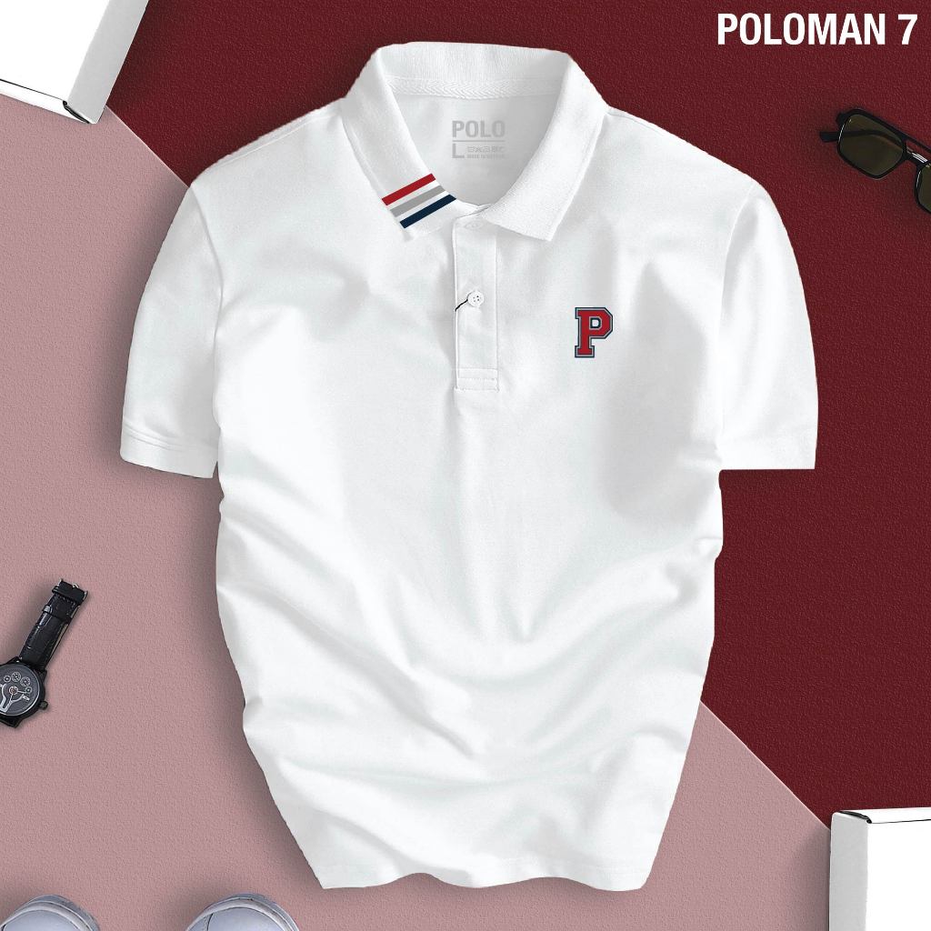 New POLOMAN Men's Turn-down Collar Polo T-shirt Luxurious and Elegant ...