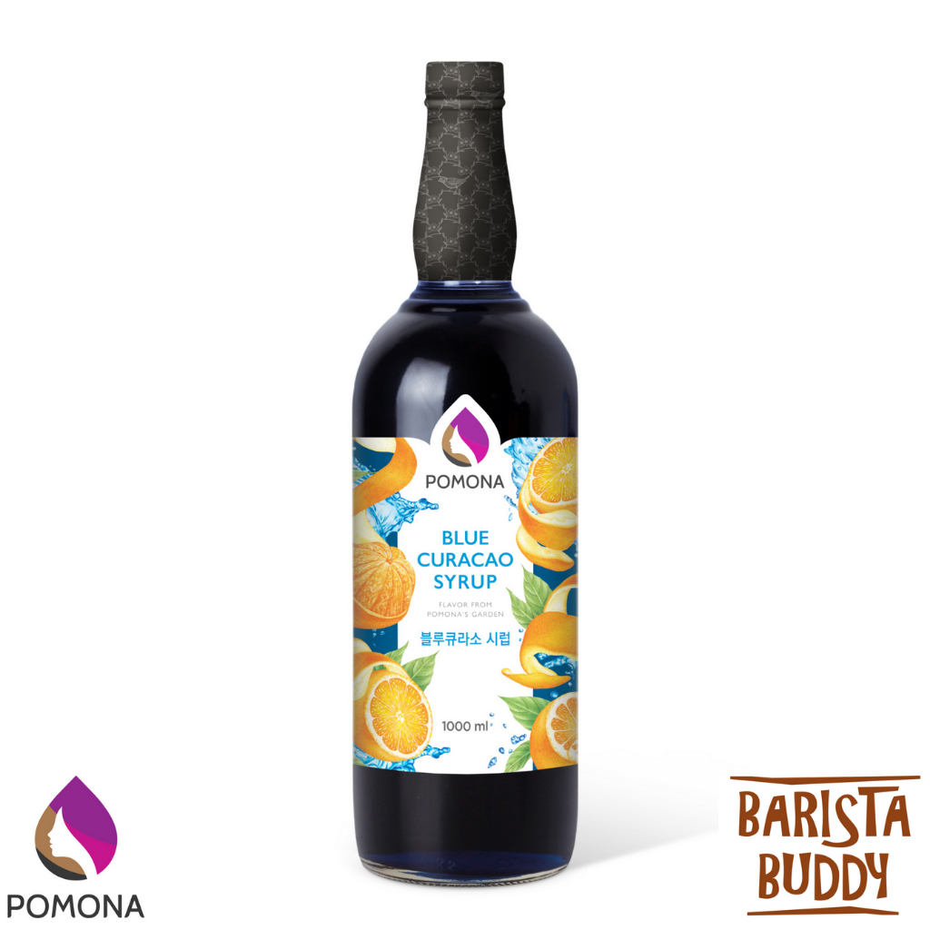 Pomona fruit syrup with Blue Curacao flavor (Ingredients for mixing ...