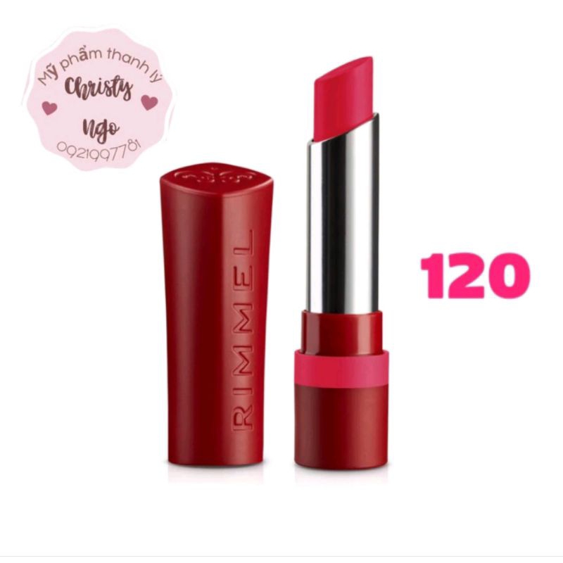 [Bright Pink Red] RIMMEL Red Shell MATTE LIPSTICK 120 | Shopee Singapore