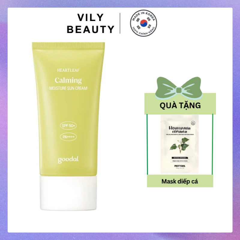 [Bill Han] GOODAL HEARTLEAF CALMING MOISTURE SUN CREAM SPF 50+ PA ...