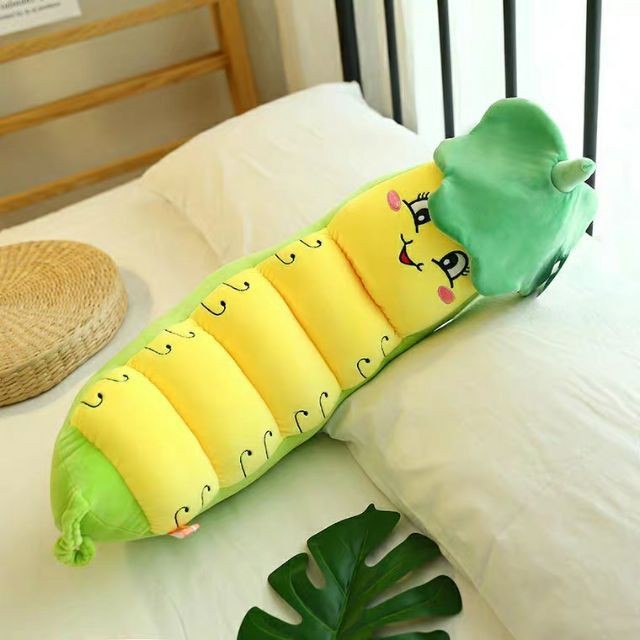 Potato worm teddy bear - cute bean worm shaped pillow, soft and high ...