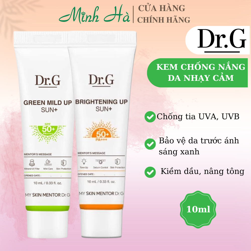 Dr.G Brightening Up Sun+ SPF50+ PA+++ 10ml | Shopee Singapore
