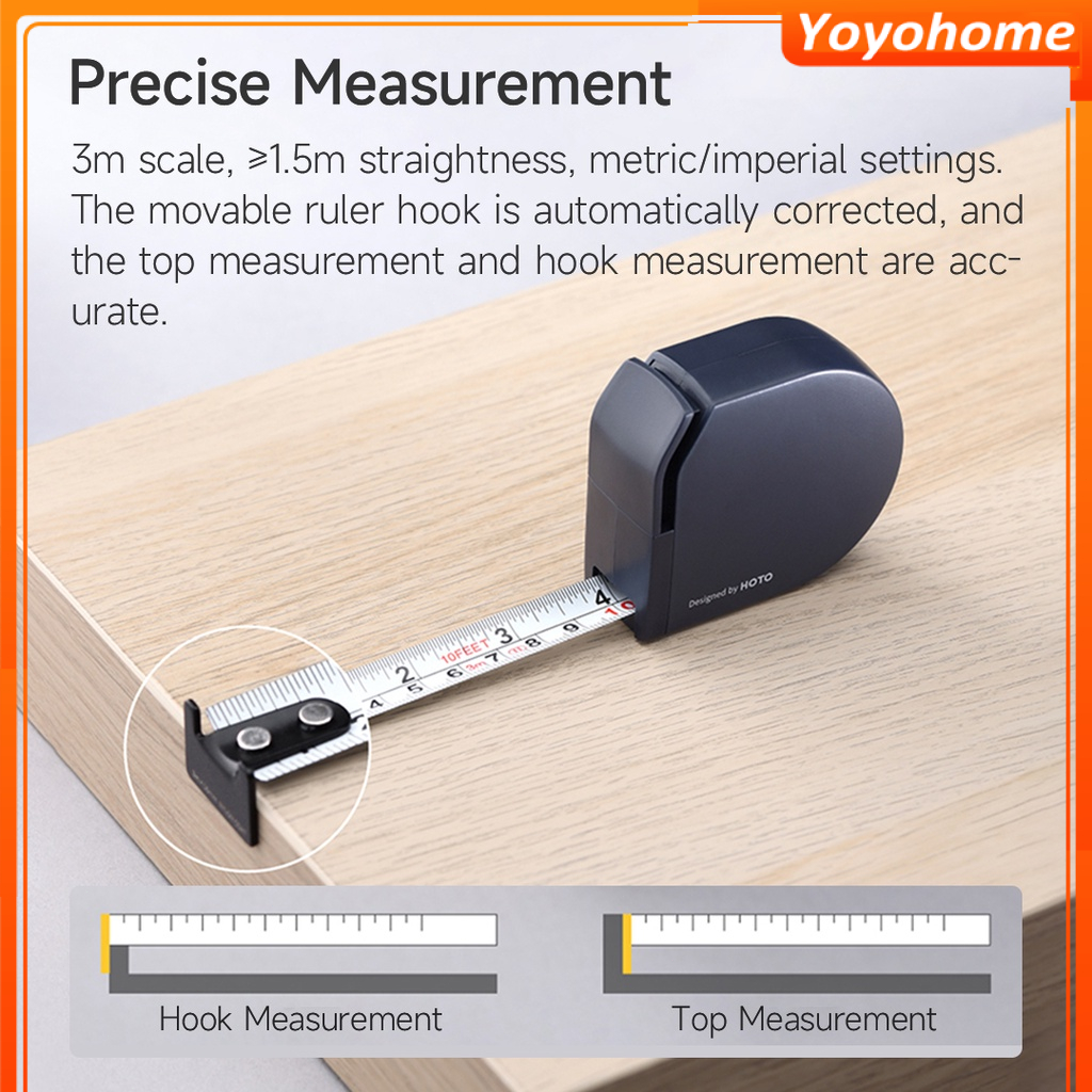 Hoto Tape Measure with Automatic Lock to Prevent Falling and Rust ...