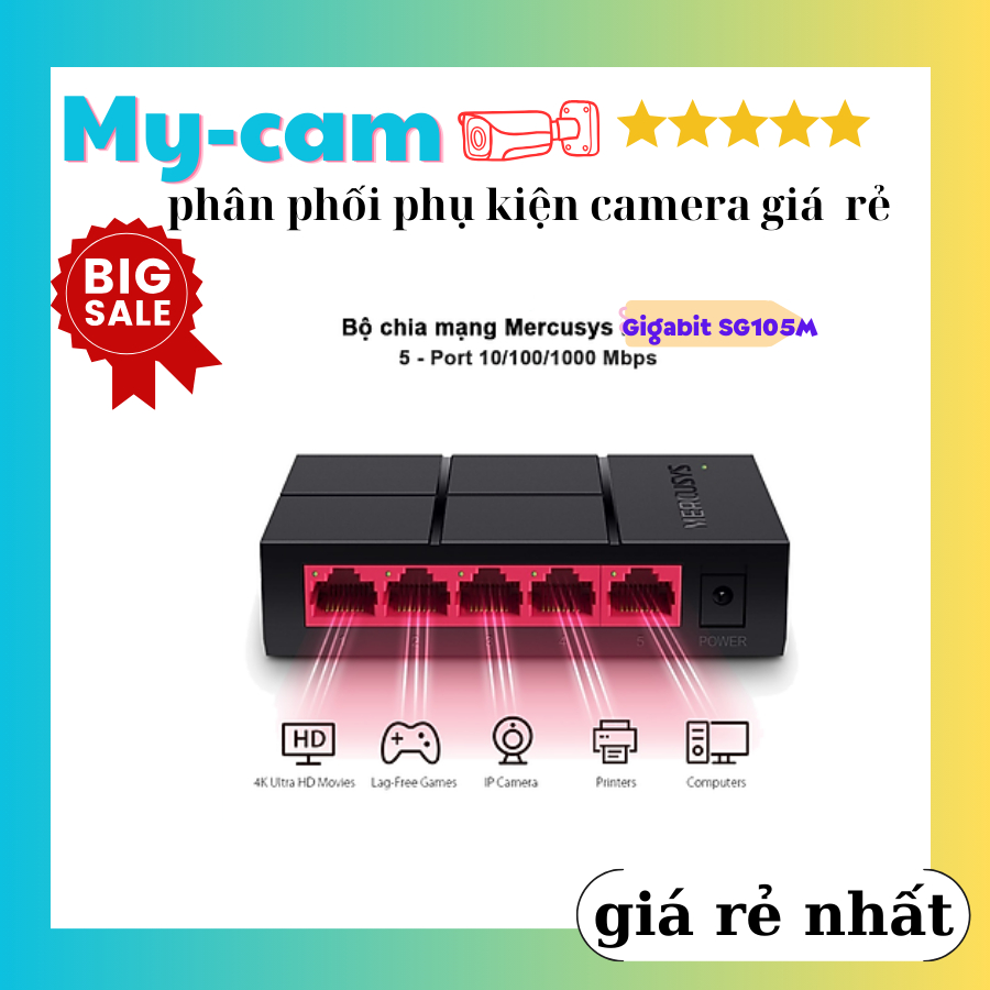 5-port/8-port Network Switch Lan Gigabit Mercury SG105M 10 / 100 ...