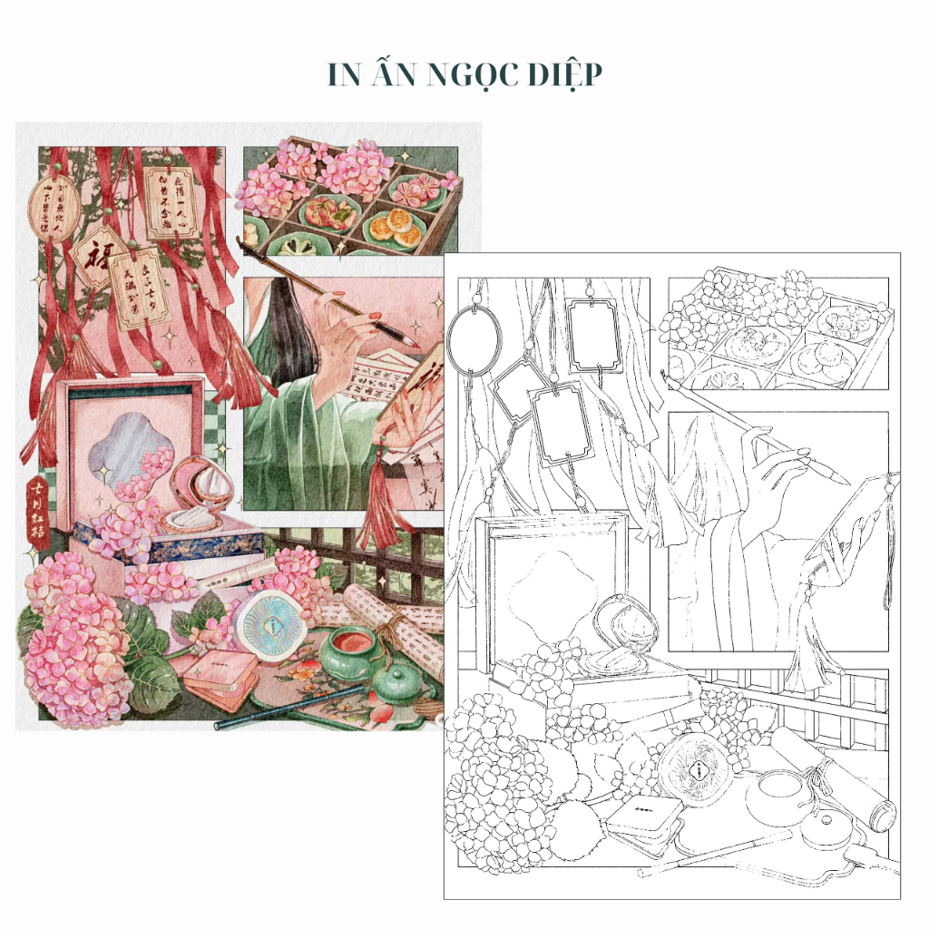 [TTM03] Set of 20 Coloring Pages of Wax, Pencil/Water, Stress Relieving ...