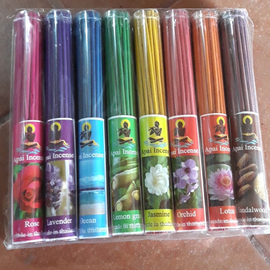 [FULL Scent] Set of 8 BUNDLES of Thai Aroma Incense Incense 20cm ...