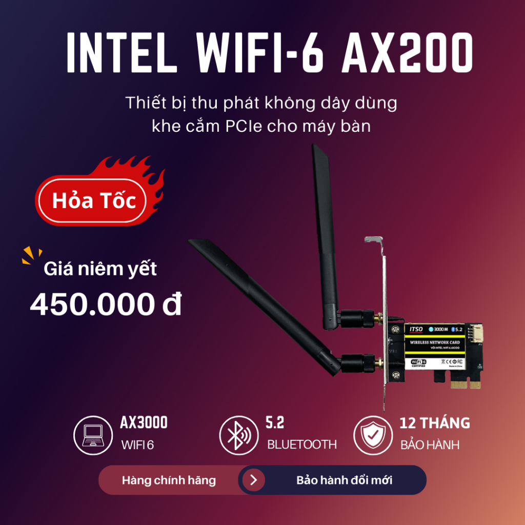WIFI Card using Intel WIFI AX210 chip with integrated Bluetooth 5.3 ...