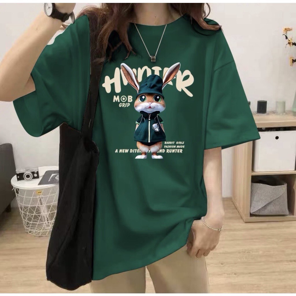 Long Ear Hunter Rabbit Hunter T-Shirt, Sweat Absorbent Rubber Cotton ...