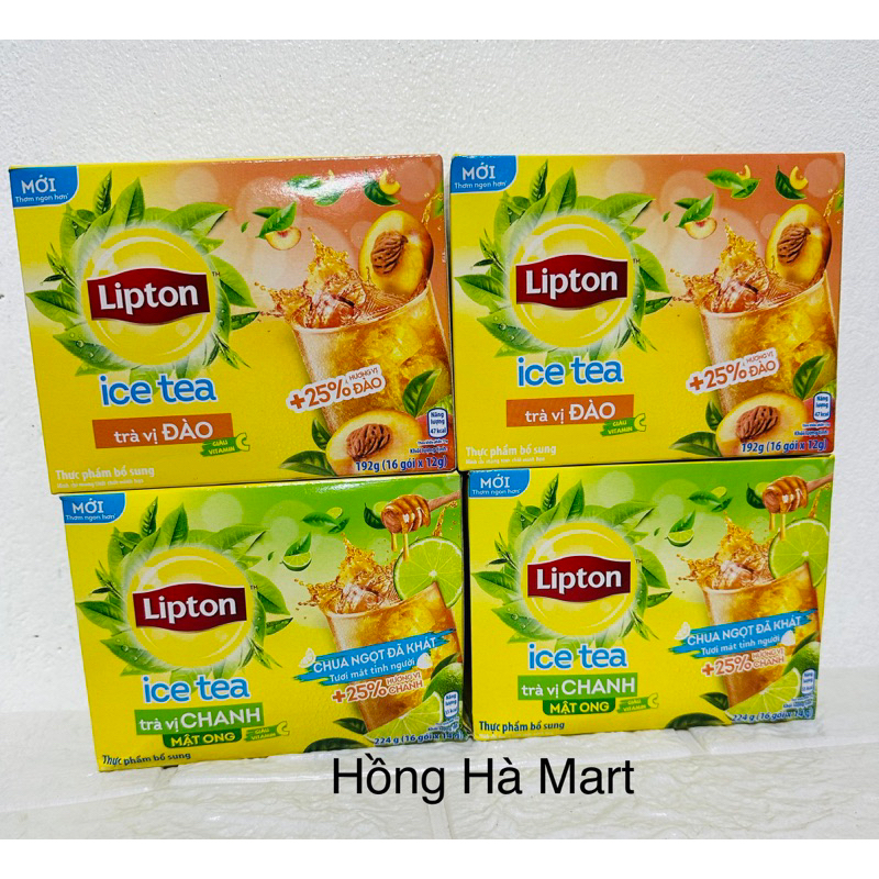 Lipton Tea Box Lemon Honey - Peach Flavor 192g (16 packs) | Shopee ...