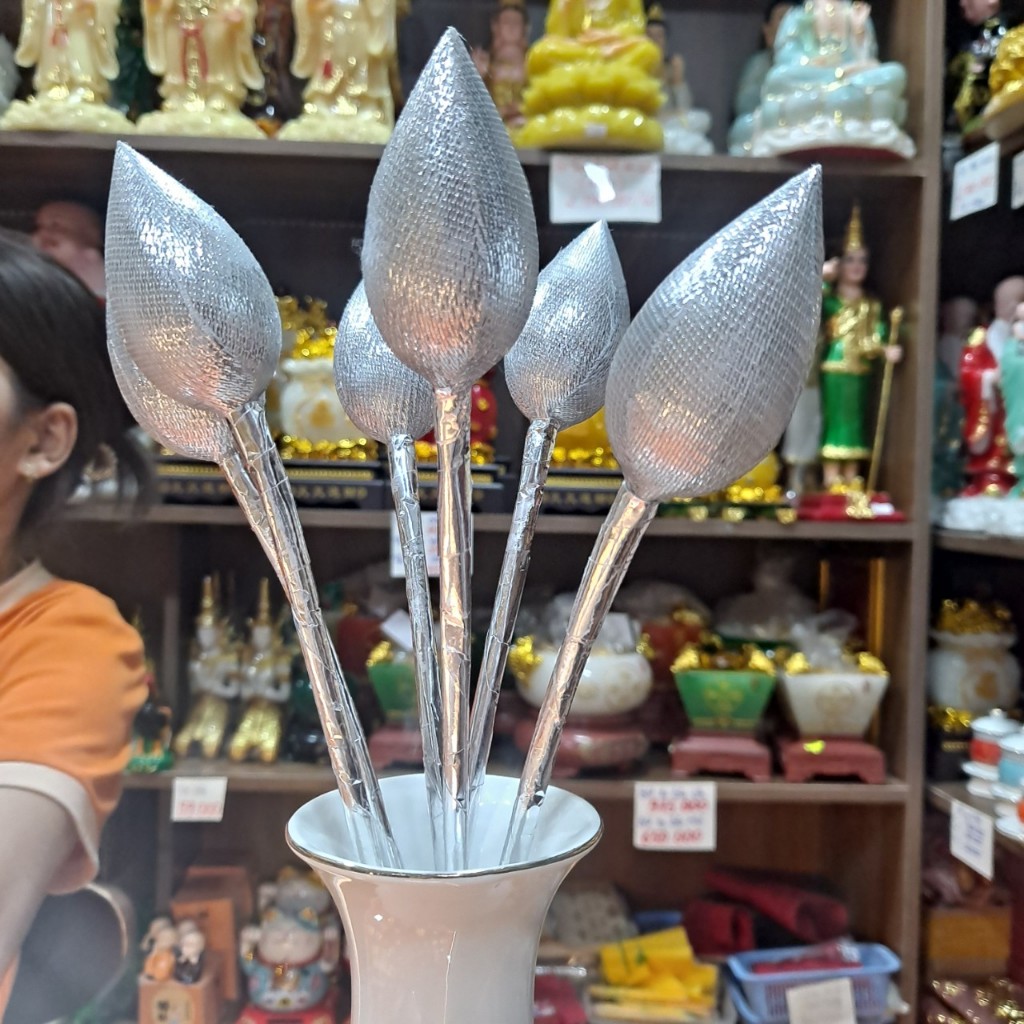 Thai Silver Lotus Combo with 6 Silver Flowers | Shopee Singapore
