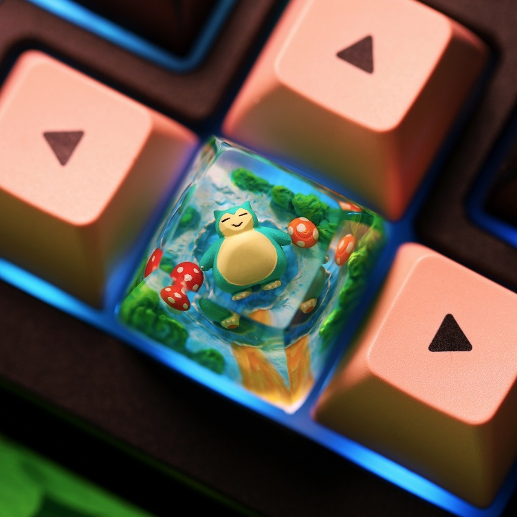 Pokemon Snorlax keycap, Retail Keyboard Button For Mechanical Keyboard ...