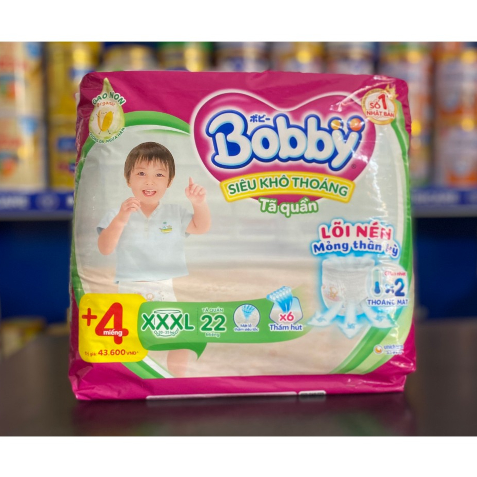 Bobby XXXl Diaper Pants 22 pieces for children from 20-35kg | Shopee ...