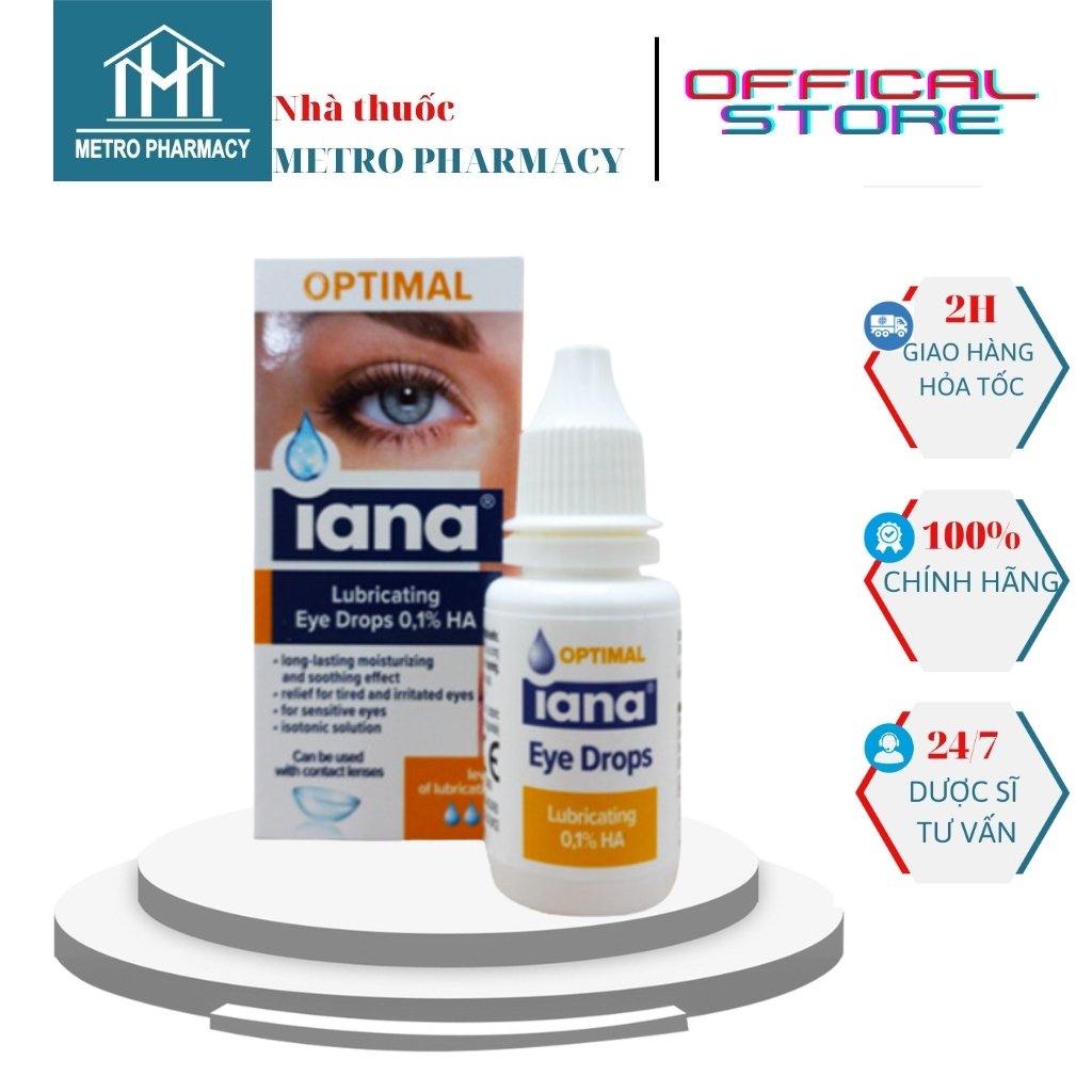 Iana eye drops - Artificial tears - Helps reduce dry eyes, eye fatigue ...