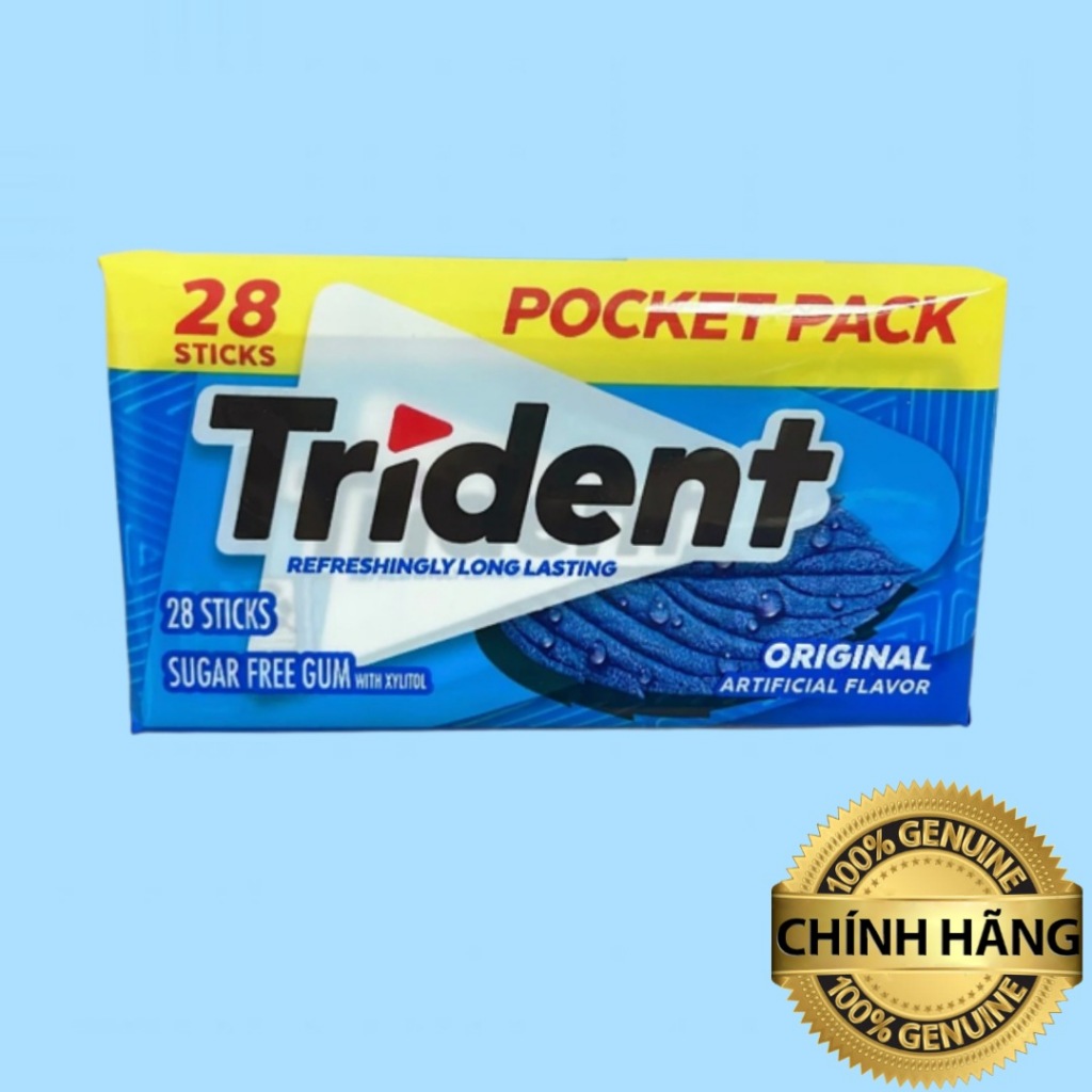 [Box Of 28]Trident Gum Original Flavor Sugar-Free Candy for Mouth ...
