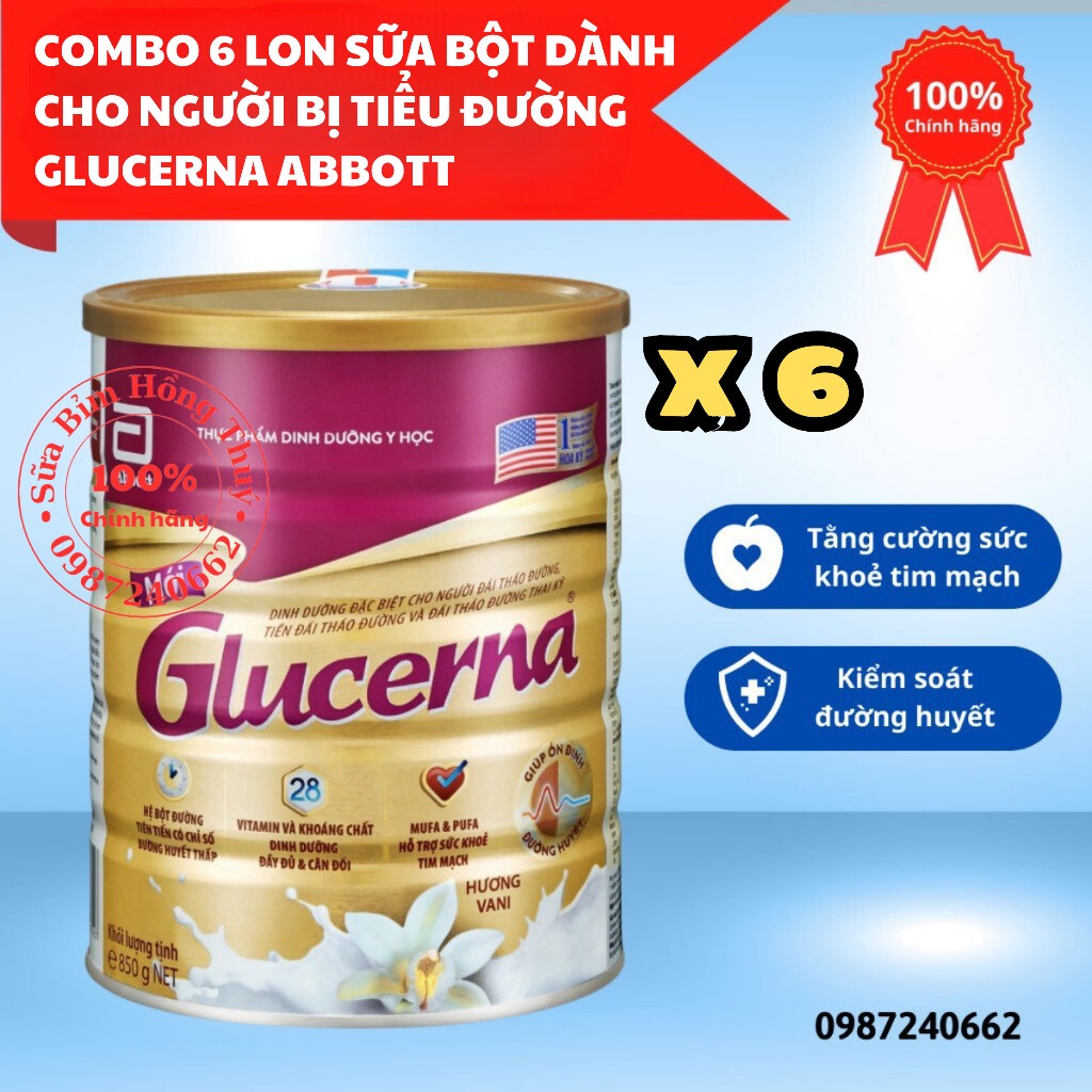 Combo 6 Powdered Milk For People With Glucerna Abbott Diabetes 850g ...