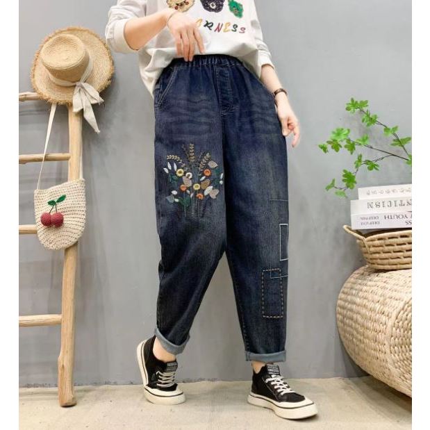 Soft Jeans MD06 TK001, No Color Fading, Sharp Embroidery, Elastic ...