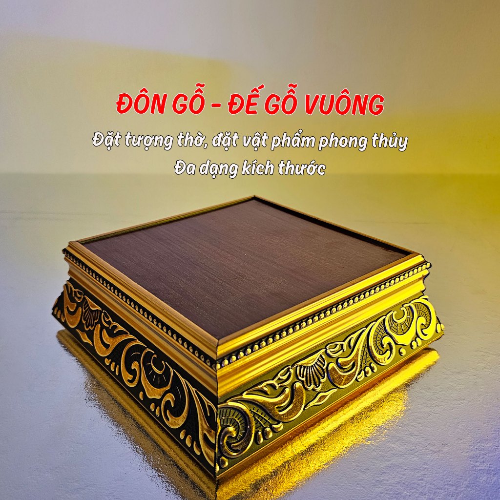 Wooden Base, Square Wooden Statue Stand, Feng Shui Items, Buddha Statue ...