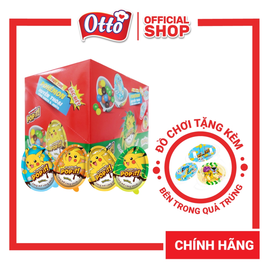 Box Of 24 Pcs POPIT Milk Chocolate Egg Candy 240 Pokemon Pham Nguyen ...