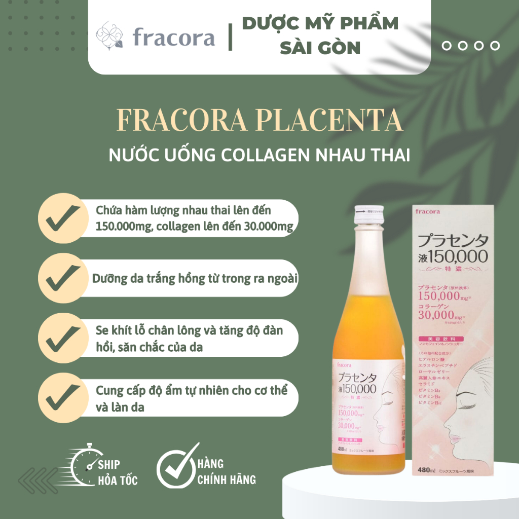 Fracora Placenta collagen Placenta Drink 150,000Mg | Shopee Singapore