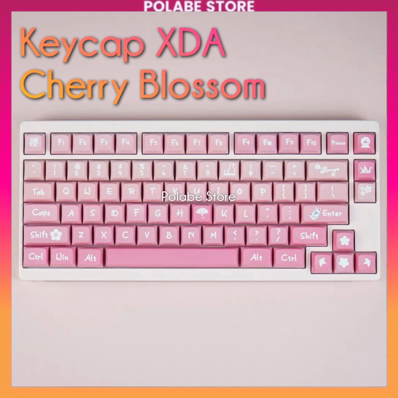 Keycap Cherry Blossom XDA profile PBT Dyesub Polabe Store mechanical ...
