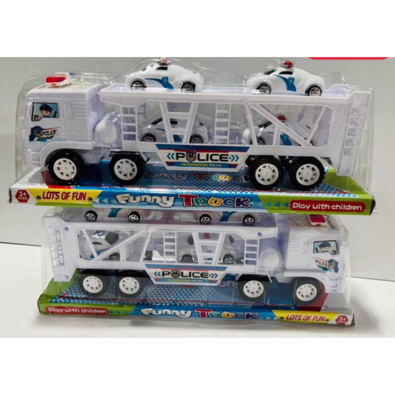 2-deck Police Car Truck Toy - 4 police cars | Shopee Singapore