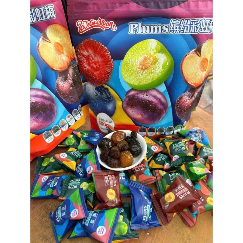 Plum Apricot, CHERRY COLORFUL PLUM 408 GRAM MIX FULL FLAVOR | Shopee ...