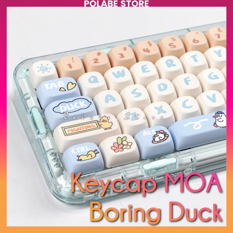 Keycap MOA Boring Duck MOA profile PBT Dyesub mechanical keyboard ...