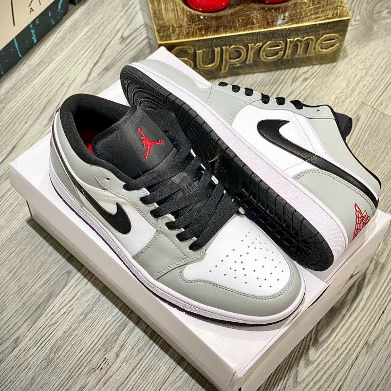 [PiPiSnkr] Air Jordan 1 Low Smoke Sneakers In Grey V2 LikeAuth | Shopee ...