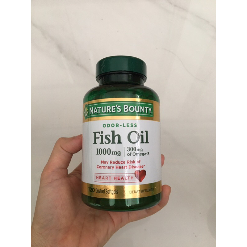 Fish OIL PILLS - NATURE'S BOUNTY FISH OIL 1000mg | 300mg omega 3 /120 ...