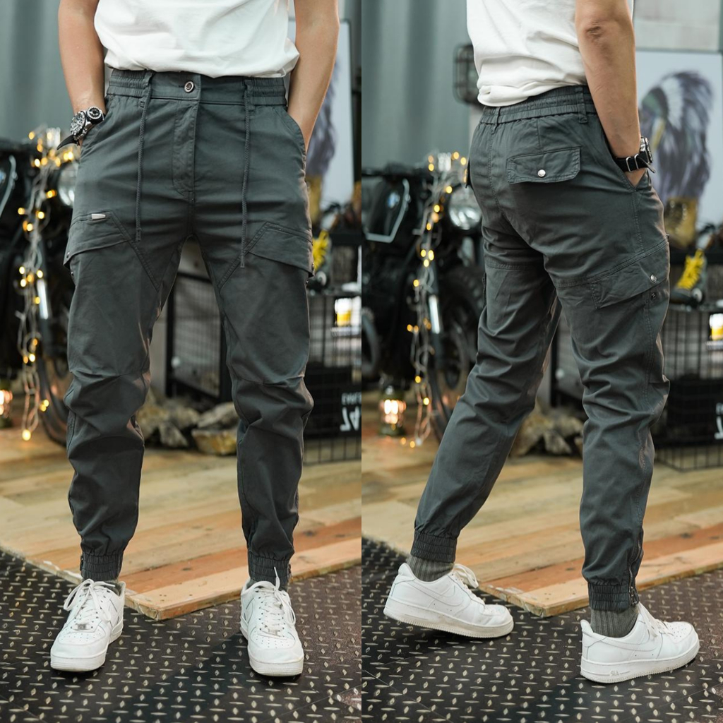 Men's long pants, Men's Jogger Pants, Thick Khaki fabric with sturdy ...