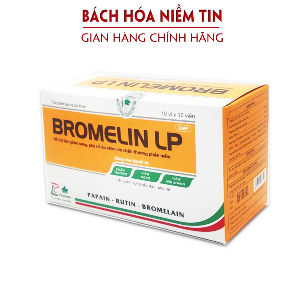 Bromelin LP Edema Reduction Oral Tablets - Box Of 100 Tablets ...