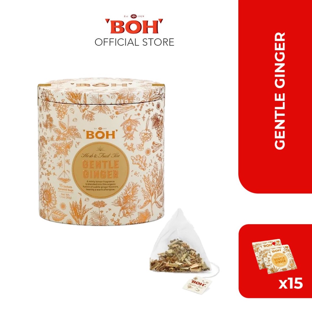 Boh BRAND GENTLE GINGER TEA - BOH SPA INFUSIONS GENTLE GINGER (15's ...