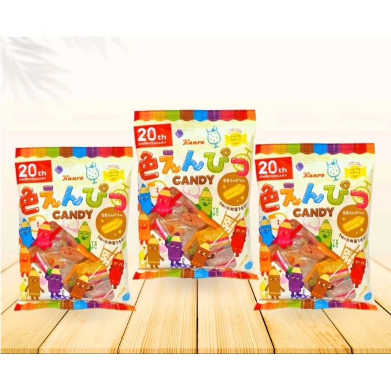 Combo of 6 Bags of Kanro Colorful Fruit Pencil Candy 8 Japanese Flavors ...