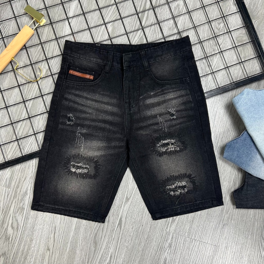 Code QSHQ High quality men's jean shorts made of non-stretch denim ...