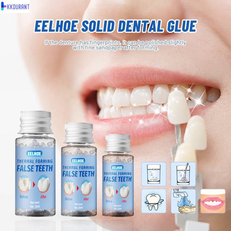 Plastic teeth - bioplastic tooth beads - attach dentures - create fangs ...