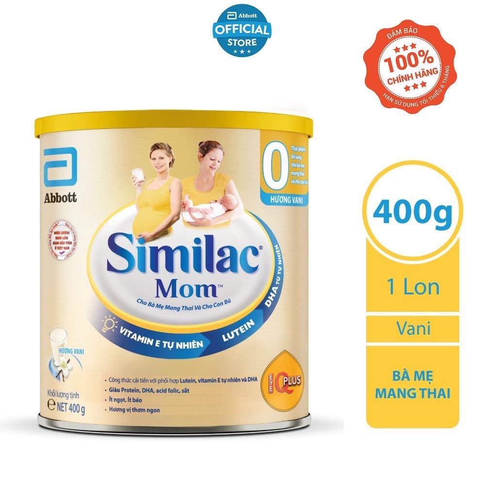 Abbott Similac Mom IQ Plus Milk Powder Vanilla Flavor 400g Box ...
