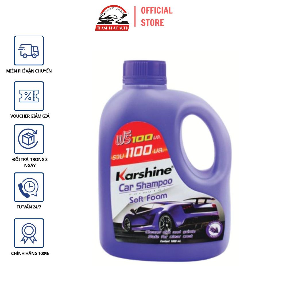 Karshine Car Shampoo Concentrated Car Wash Soap 1000ML | Shopee Singapore