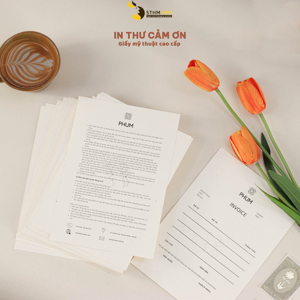 50 sheets of thank you letters printed on demand A6 - Thick 220gsm ...