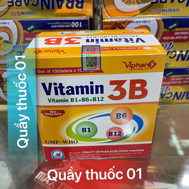Vitamin 3B B1- B6 -B12 -Lysine pills (box of 100 pills) | Shopee Singapore