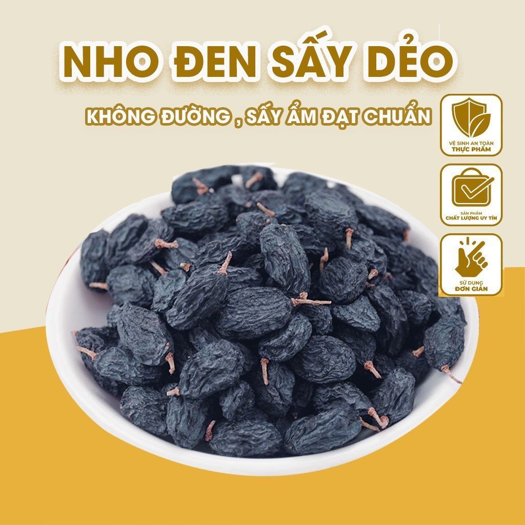 Whole dried black raisins, sugar-free black grapes 500g jar, heathly ...