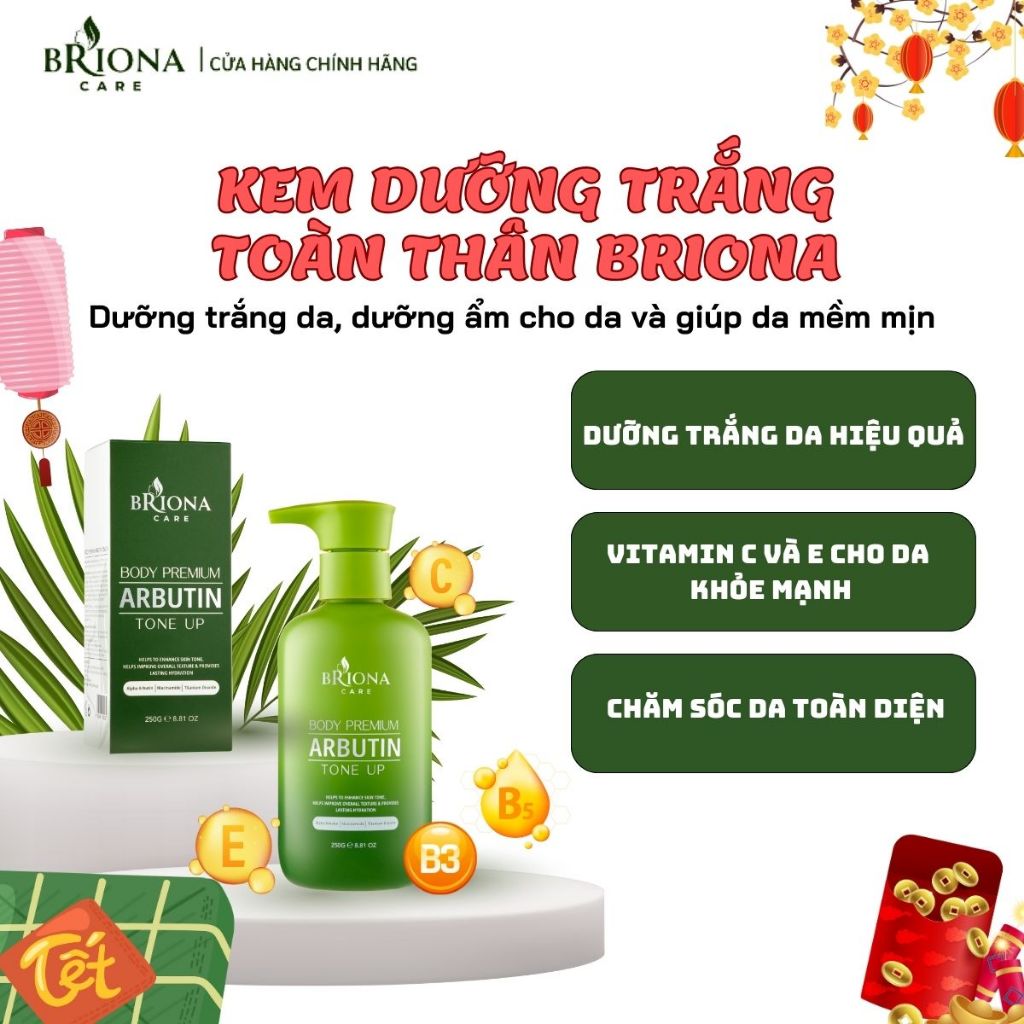 Briona Body Whitening Body Cream Helps Soften Skin (250g) | Shopee ...