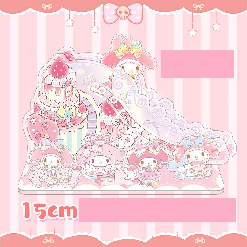Sanrio Standee slide Melody Kuromi Cinnamoroll Hello Kitty Pochacco ...