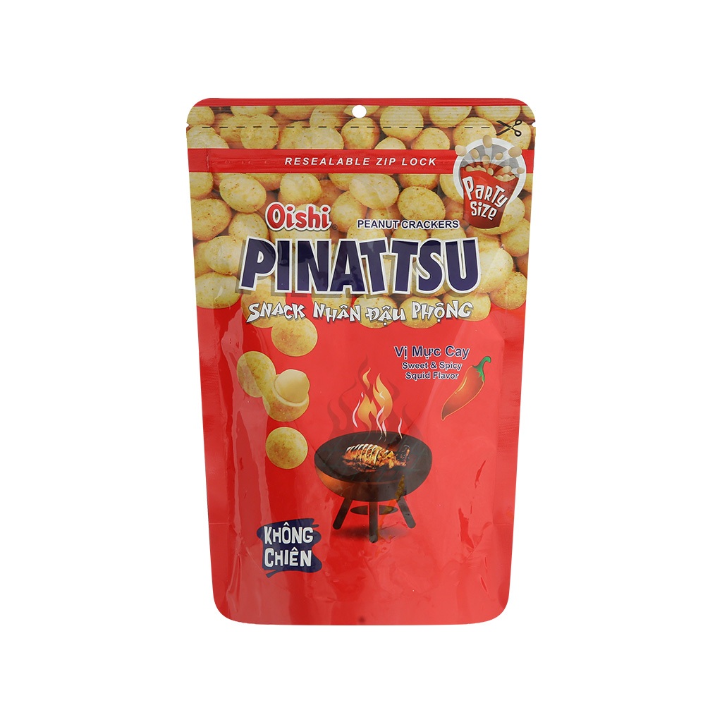 Pinattsu Oishi Snack Spicy Squid Pinattsu Oishi 85g pack | Shopee Singapore