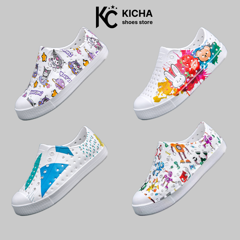 Natlve Children Plastic Shoes With Pattern Ultra Lightweight Waterproof ...